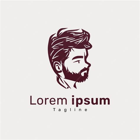 Premium Vector Handdrawn Black And White Man Face Logo Design