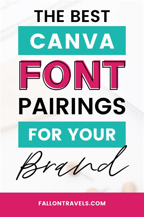 Best Canva Font Pairings Combinations For Bloggers Fallon Travels In Graphic Design Fonts