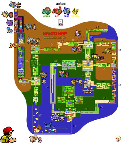Navigating The Kanto Region A Geographical Analysis Of Pokémon Blues