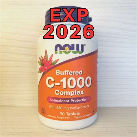 Promo Now Foods Vitamin C Buffered C 1000 Complex With Bioflavanoids 90