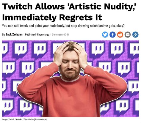 Twitch Recently Rolled Back The New Nudity Policies Depictions Of