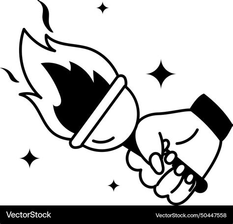 Hand Torch Royalty Free Vector Image Vectorstock Hand Torch Royalty Free Vector Image Vectorstock