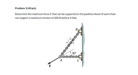 Solved Problem 3 40 Pts Determine The Maximum Force F That Can Be