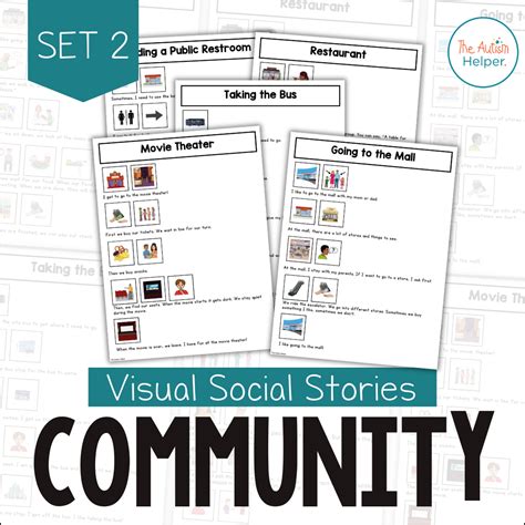 Visual Social Stories Community Set 2 The Autism Helper