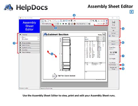 Assembly Sheet Editor For Mozaik Software Interior Design Assembly