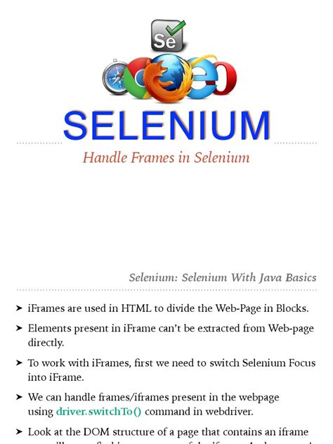 Selenium Handle Frames In Selenium Pdf