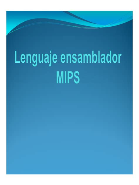 07 Mips Pdf Variable Informática Poco