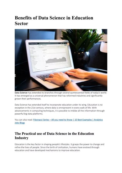 PPT Benefits Of Data Science In Education Sector PowerPoint Presentation ID
