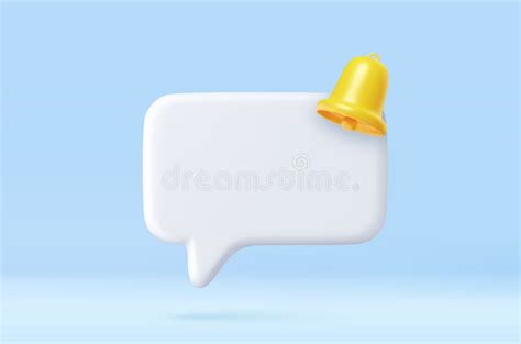 Notification 3d Icon Stock Vector Illustration Of Bubble 297193008