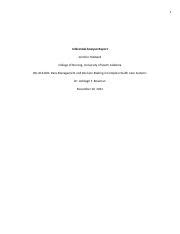 Inferential Analysis In Nursing Data Management And Decision Course Hero