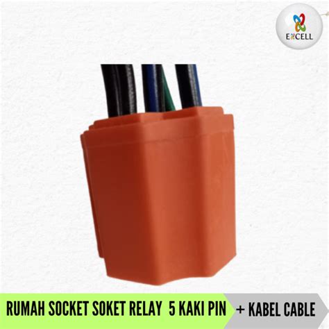 Rumah Socket Soket Relay Kabel Cable 5 Kaki Pin Ceramic Keramik