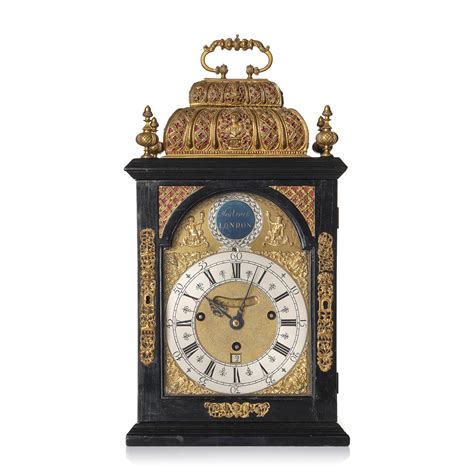 A Queen Anne Ebonized And Brass Mounted Bracket Clock Marked Markwick