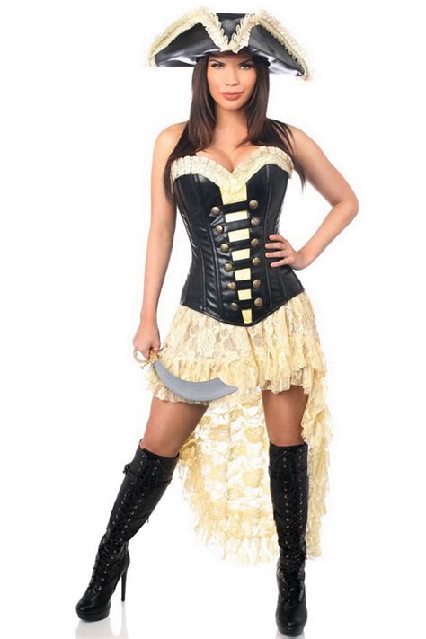Plus Size Captain Blackheart Pirate Costume Spicy Lingerie