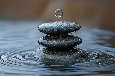 돌에 물방울이 떨어진다 사진 무료 다운로드 Lovepik