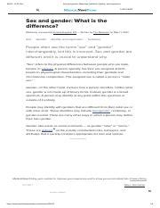 Sex And Gender Meanings Definition Identity And Expression Pdf AM Sex And Gender
