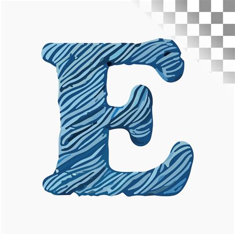 Premium Vector E Letter Design Stylish Font Chunky Knit Alphabet