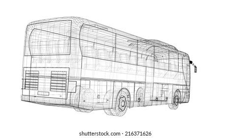 Bus Autobus Model Body Structure Wire Stock Illustration Shutterstock