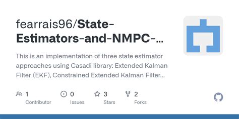 Github Fearrais96state Estimators And Nmpc Algorithms In Python