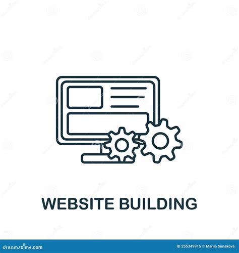 Website Building Icon Monochrome Simple Web Design Icon For Templates Web Design And