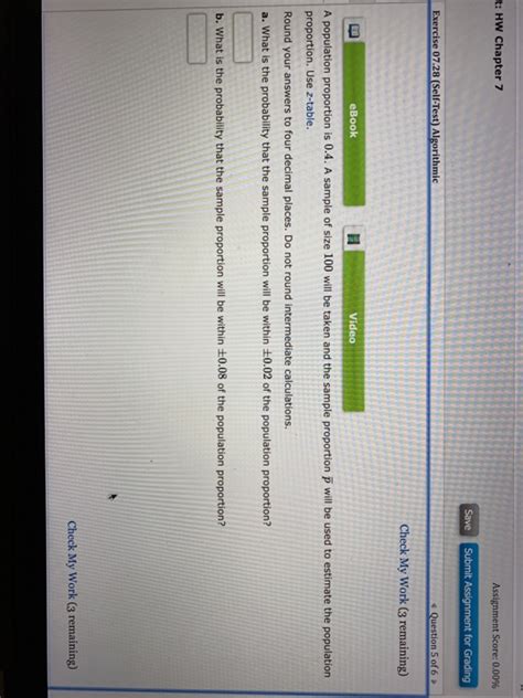 Solved T Hw Chapter 7 Assignment Score 000 Save Submit
