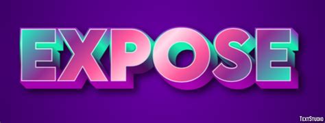 expose text effect and logo design word