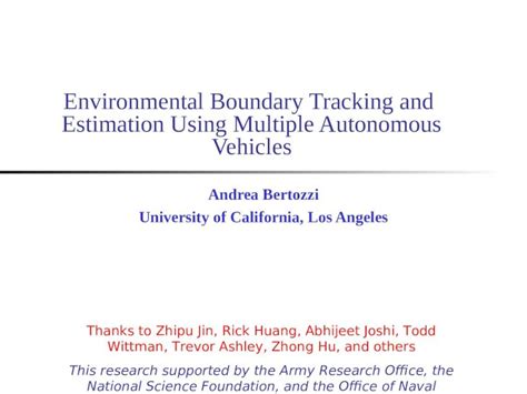Ppt Environmental Boundary Tracking And Estimation Using Multiple