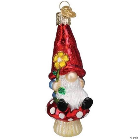 Old World Christmas Garden Gnome Glass Blown Ornament Christmas Tree