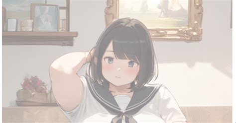ムチムチ 先輩からのお願い事（1カットストーリー） Naveのマンガ ぽっちゃり Chubby ぽっこりお腹 Pixiv