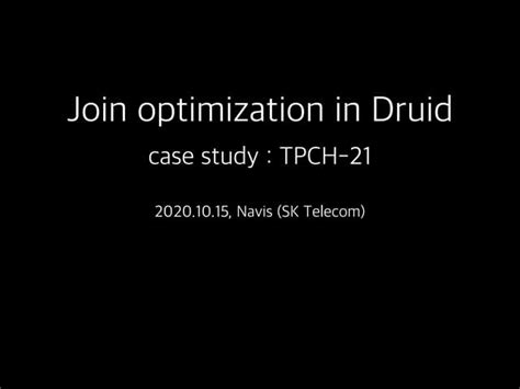 join optimization ppt