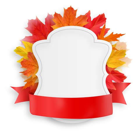 Falling Leaves Empty Autumn Frame 11154193 Png
