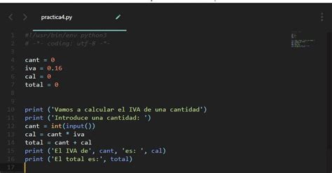 Zona Python Zona Python Solución Practica Calcula el IVA de cualquier cantidad