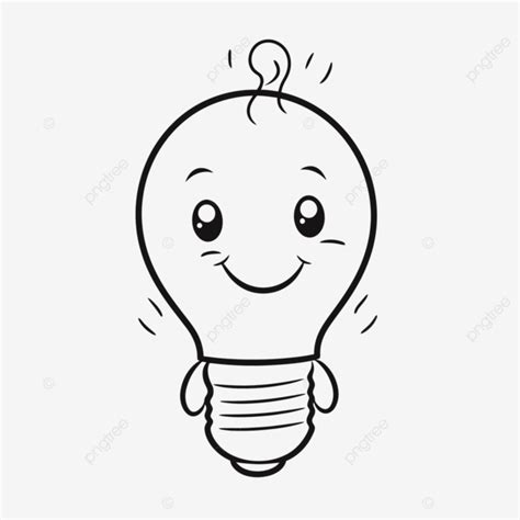 Cute Light Bulb Drawing Vector Cute Cute Light Bulb Drawing