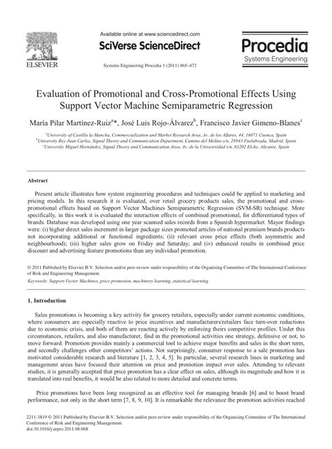 Pdf Evaluation Of Promotional And Cross Promotional Effects Using