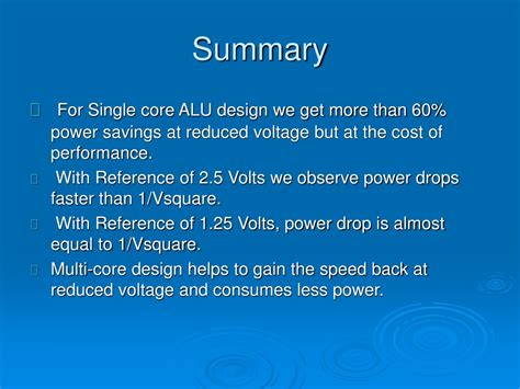 Ppt Low Power Architecture And Implementation Of Multicore Design