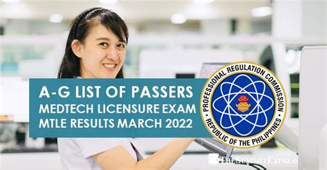List Of Passers A G March 2022 Medtech Board Exam Mtle Result