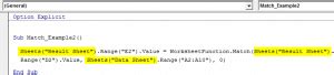 VBA Match How To Use Match Function In VBA Excel Examples