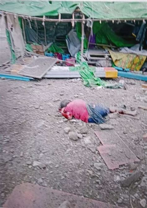 ကချင်ပြည်နယ်၊ လန်ဆယ်ကျေးရွာကို စစ်တပ်က လေယာဉ်ဖြင့် ဗုံးကျဲမှု ကလေးငယ် ၁