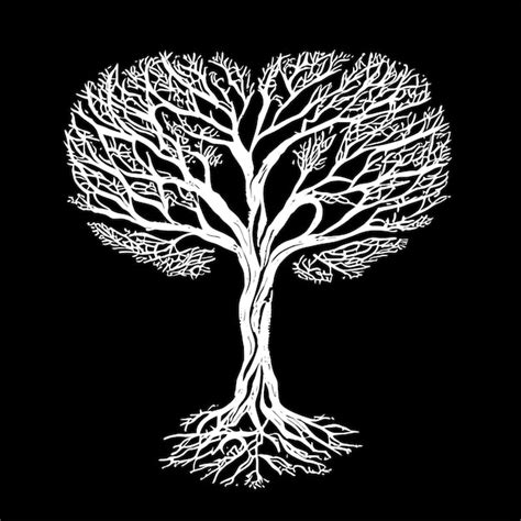 Premium Vector Heart Shaped Vector Tree