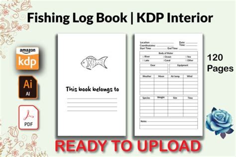 Fishing Log Book KDP Interior Graphic By PrinceOlick Creative Fabrica