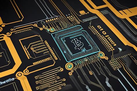 Premium Photo Bitcoin Technology Concept With Circuit Diagram