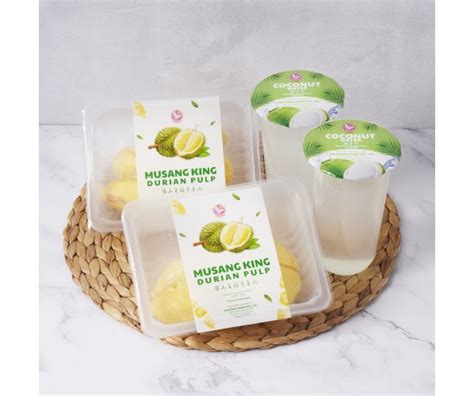 Musang King Durian Pulp Coconut Water Bundle Set A