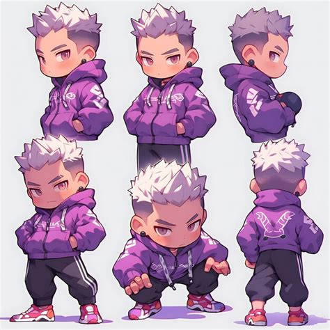 Premium Photo Character Of Male Fitness Trainer Chibi Kawaii Gym Owner Athletic Fashion
