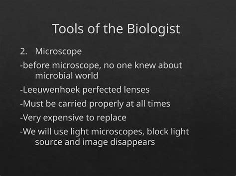 The Microscope Lesson For Fundamentals Of Microscopy Pptx