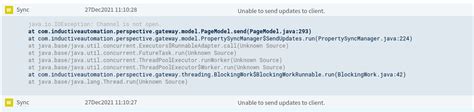 Sync Warning Unable To Send Updates To Client Ignition Inductive