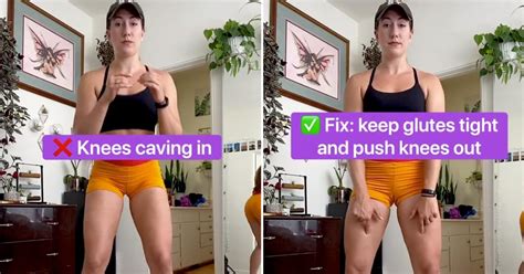 Tiktok Video On How To Fix Common Squat Mistakes Popsugar Fitness Uk