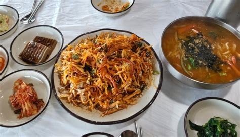 강릉 맛집 항구마차 감성 포차에서 가자미회무침 홍게장칼국수 후기 네이버 블로그