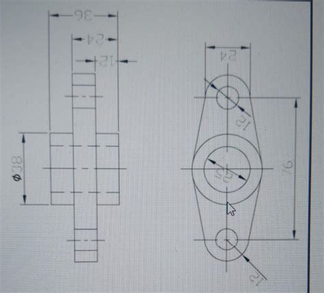Solved Draw Oblique View Of The Object Which It S Front And Chegg