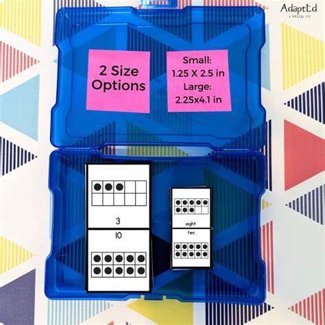 Tens Frames With Number 1 10 Dominoes Printable Pdf