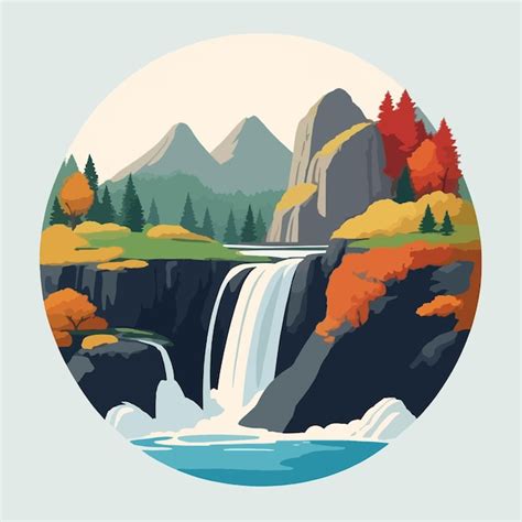 Premium Vector Waterfall Vector