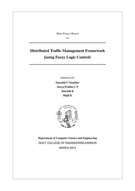 Pdf Distributed Traffic Management Framework Dokumentips